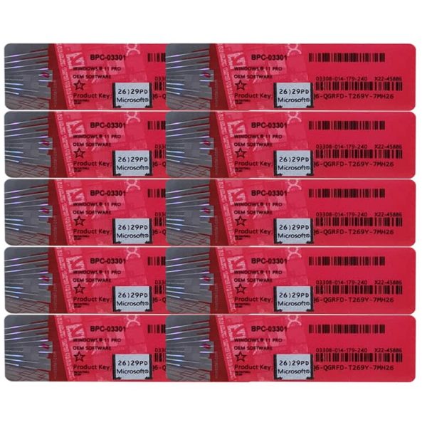 Windows 11 Pro/Home COA Sticker OEM | Pack de 20 Licencias